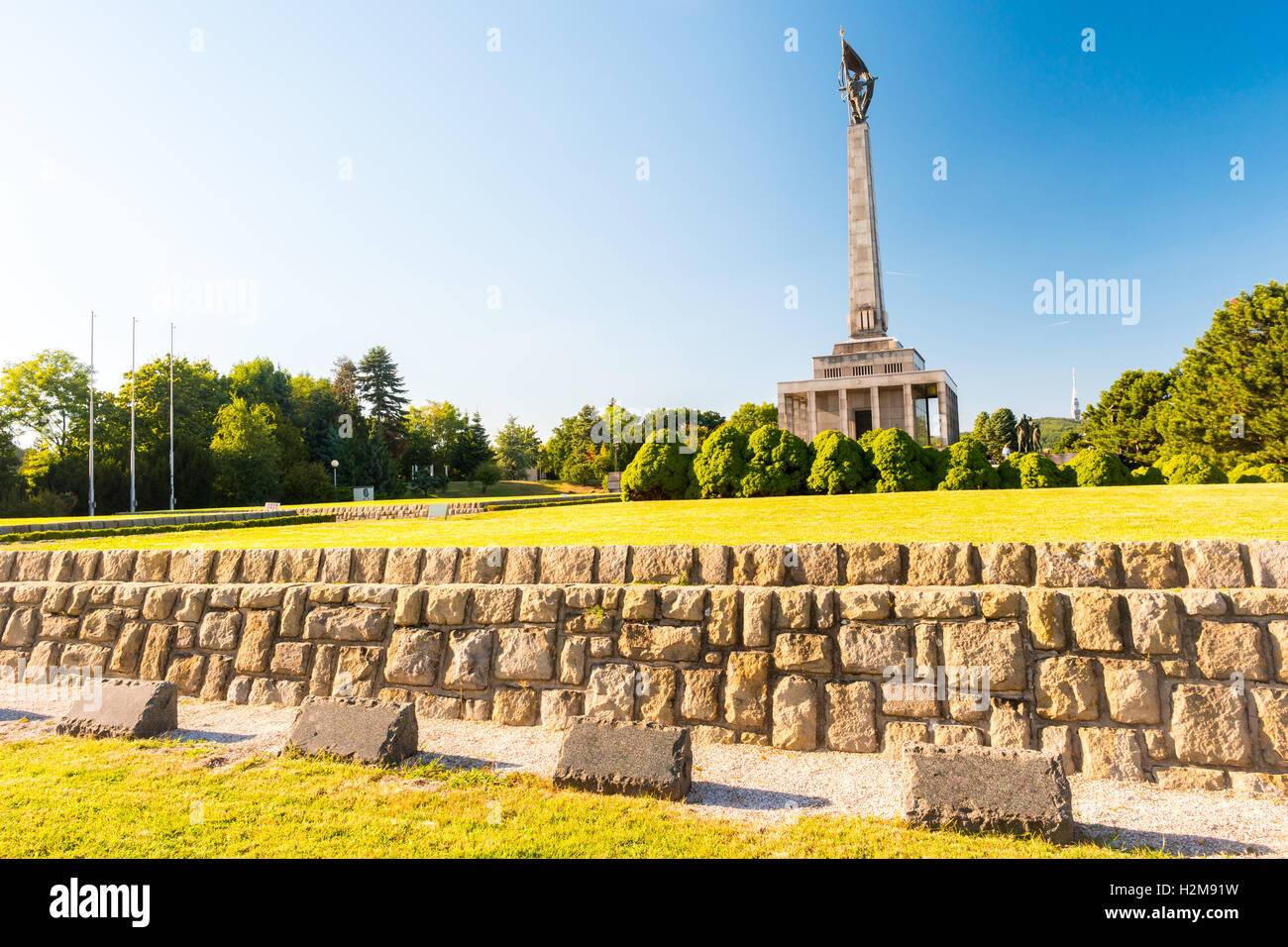 Slavin - memorial monument and cemetery for Soviet Army soldiers Stock ...