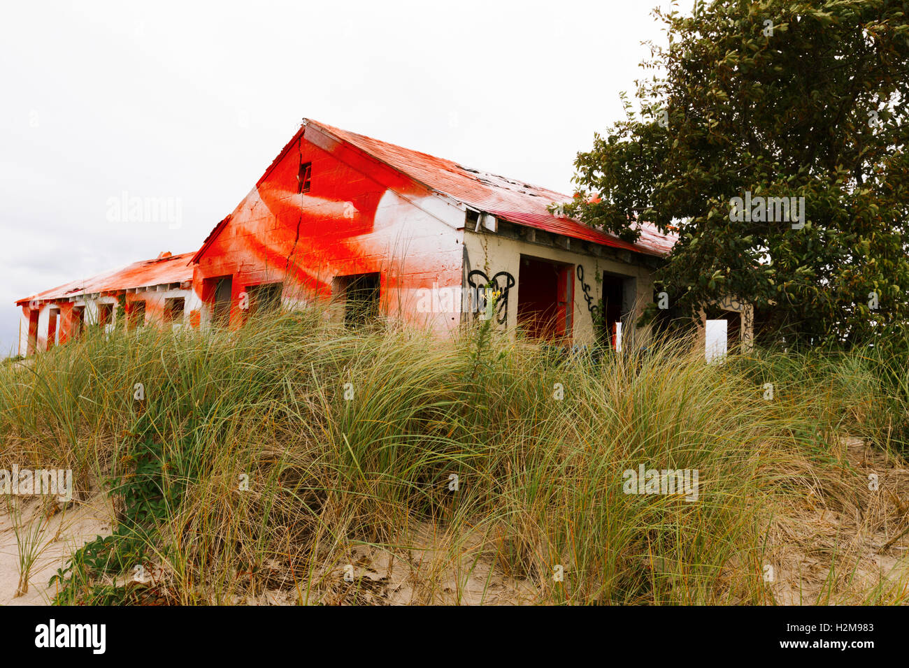 New York City, USA- September 28, 2016: Fort Tilden is a former US Army ...