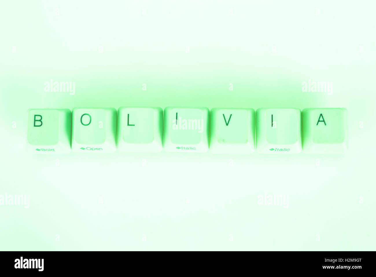 Bolivia word written with computer buttons Stock Photo - Alamy