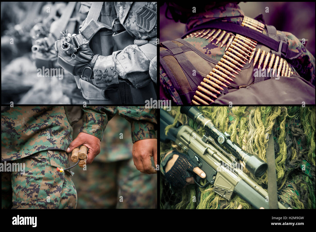 Army guns and rifles set Stock Photo - Alamy