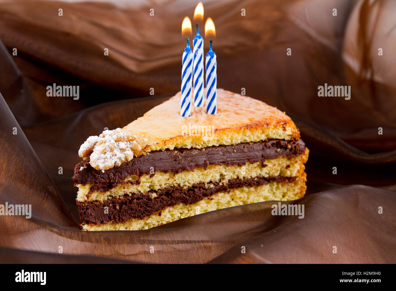 Cake And Candles Stock Photo - Alamy