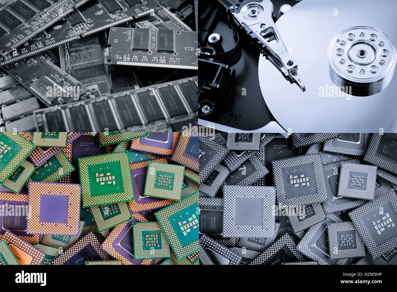 collage of different computer components Stock Photo - Alamy