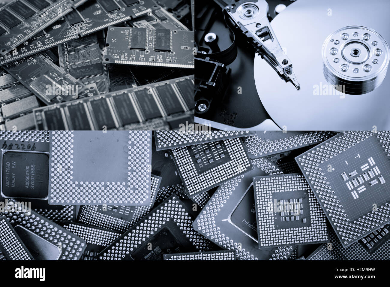 collage of different computer components Stock Photo - Alamy