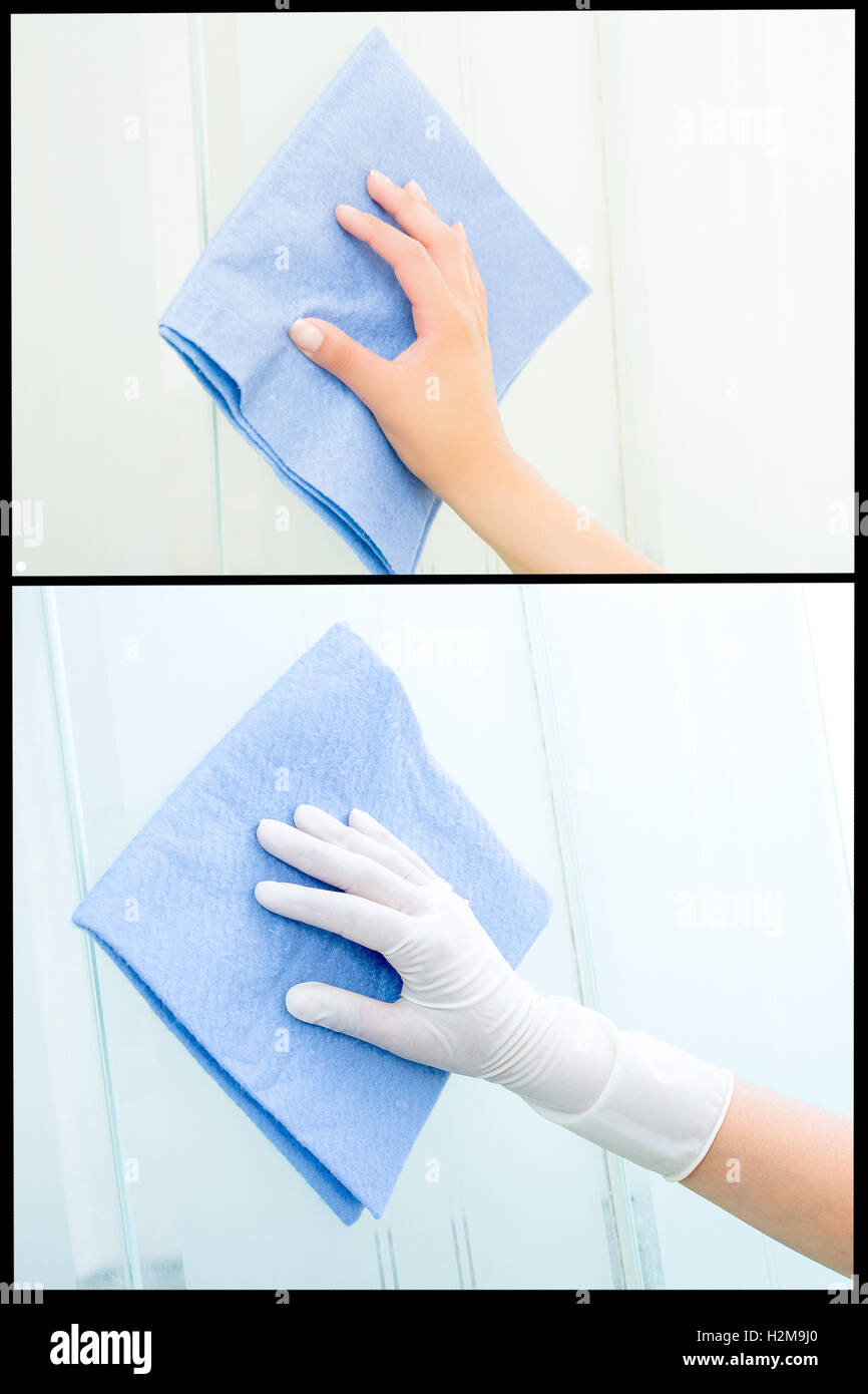 Collage of several photos for cleaning Stock Photo - Alamy