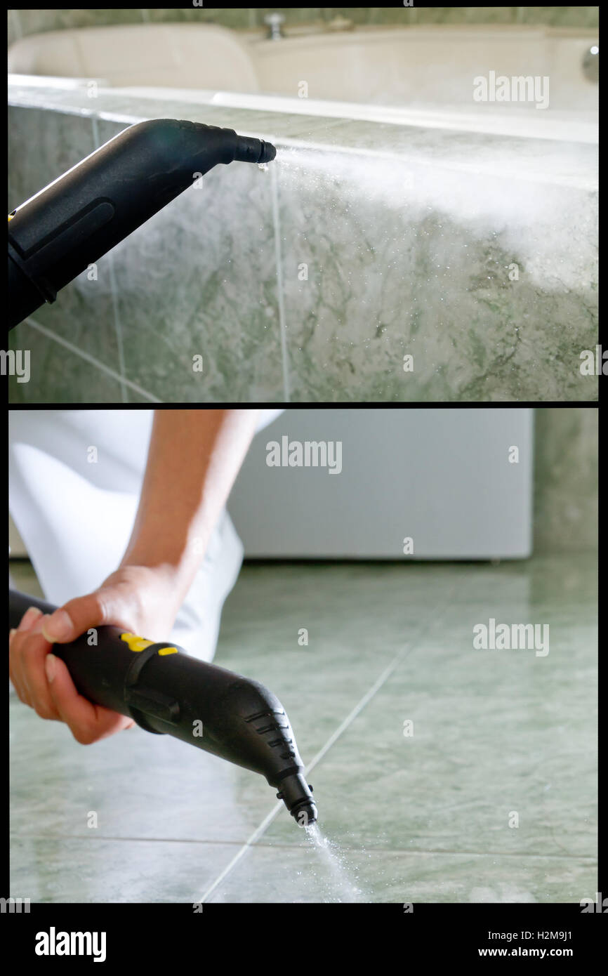 Collage of several photos for cleaning Stock Photo - Alamy