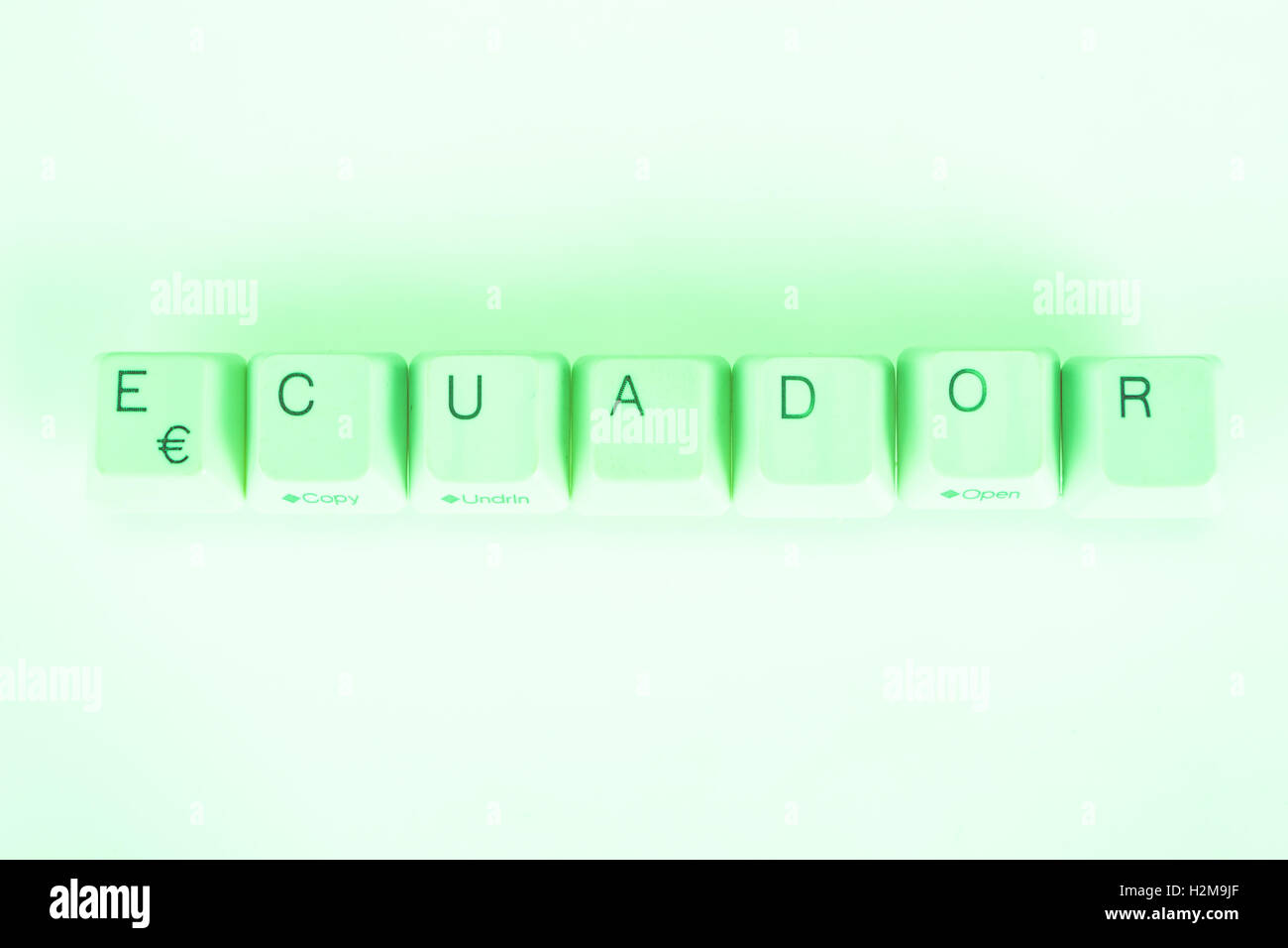 Ecuador word written with computer buttons Stock Photo - Alamy