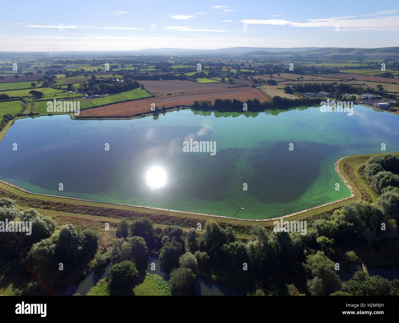 Aeral view of Barcombe reservoir, East Sussex Stock Photo - Alamy