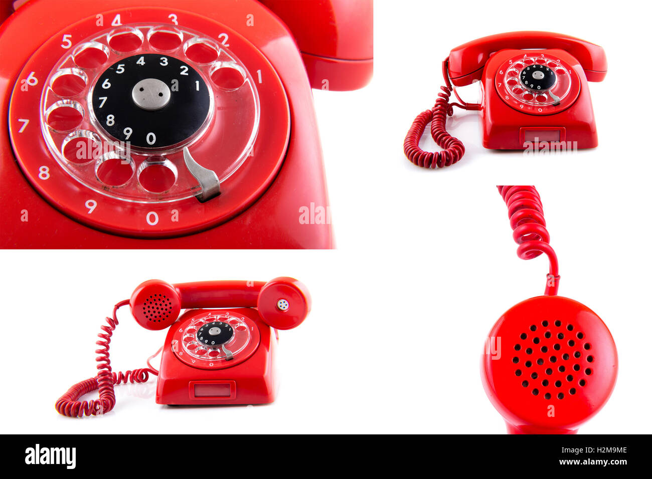 old telephone. Collage Stock Photo - Alamy