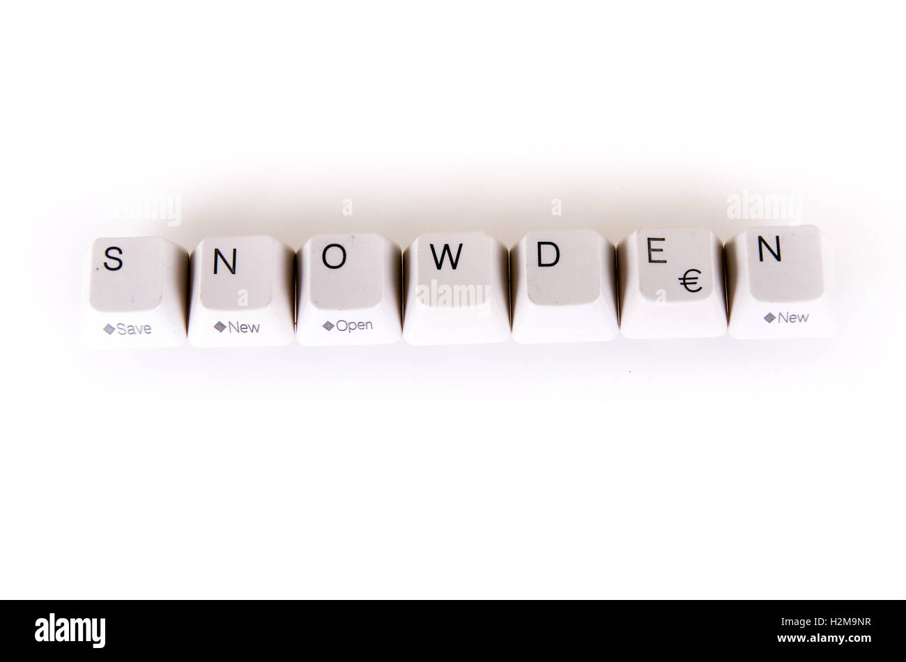 Snowden word written with computer buttons Stock Photo - Alamy
