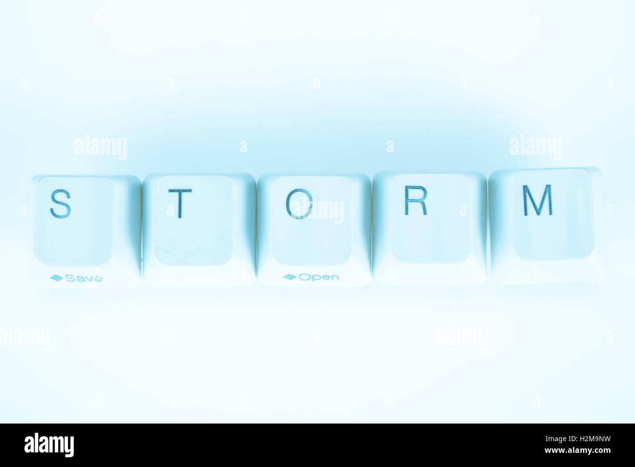 Storm word written with computer buttons Stock Photo - Alamy