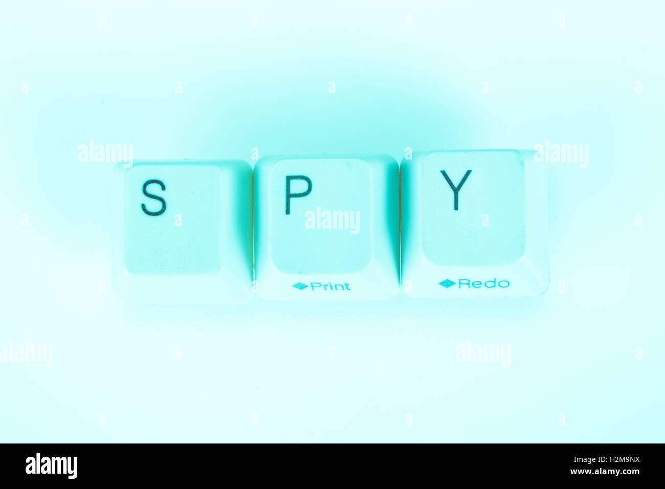 Spy word written with computer buttons Stock Photo - Alamy