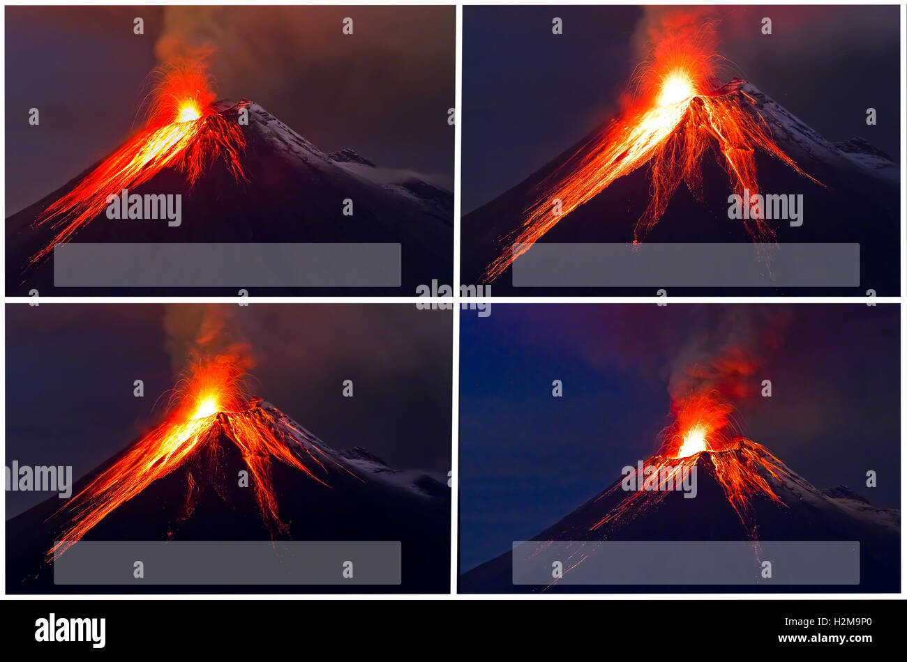 Tungurahua Volcano eruption collage Stock Photo - Alamy