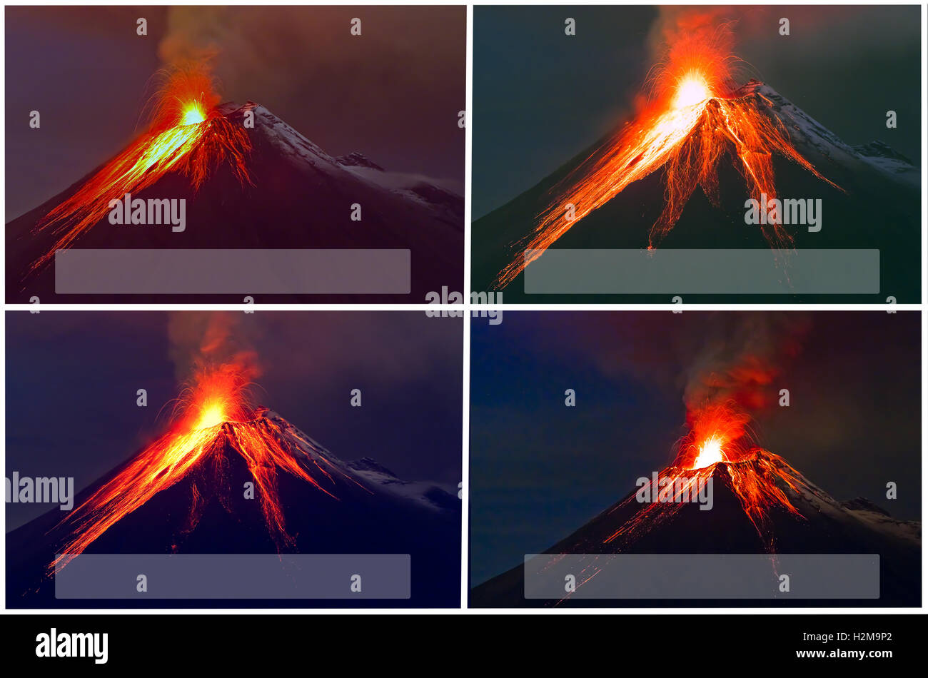 Tungurahua Volcano eruption collage Stock Photo - Alamy