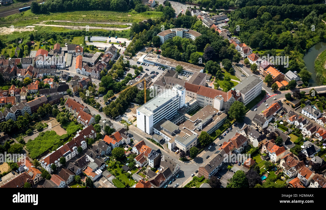 Aerial view, Trinity Hospital Lippstadt, Lippstadt, Soest Boerde ...