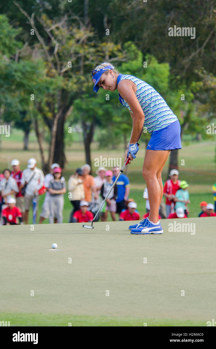 Lexi Thompson of USA champion of Honda LPGA Thailand 2016 Stock Photo ...