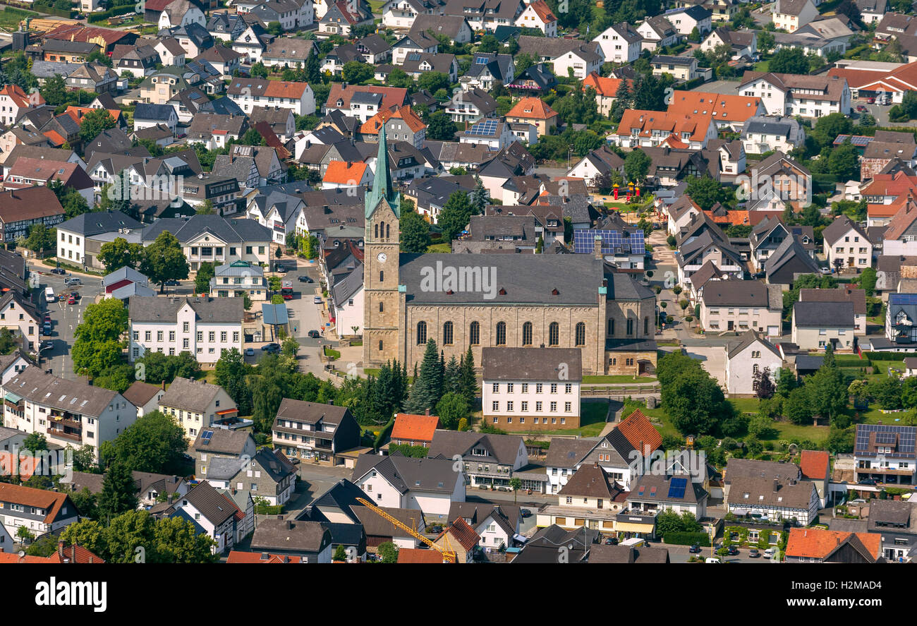 Aerial picture, aerial picture of Medebach, high-level sow's country ...