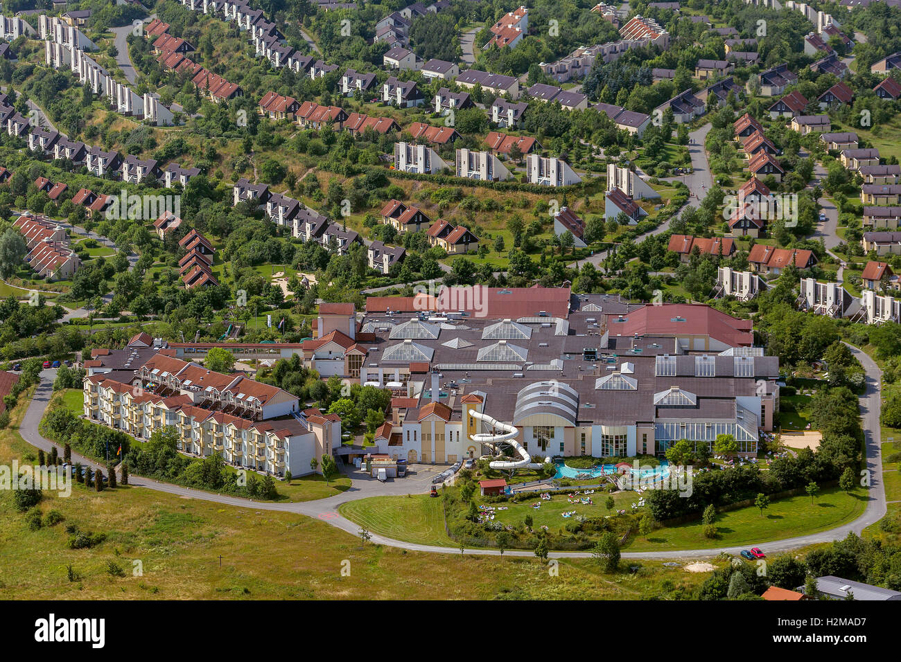 Aerial picture, Centerparc brook Medebach, aerial picture of brook ...