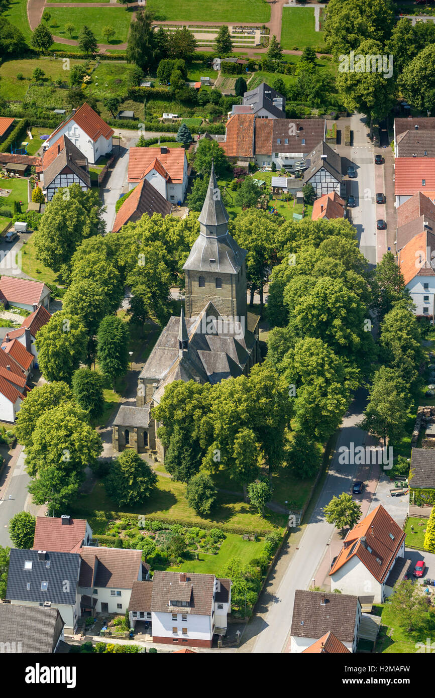 Aerial picture, Johannes church, Rüthen, aerial picture of Rüthen ...