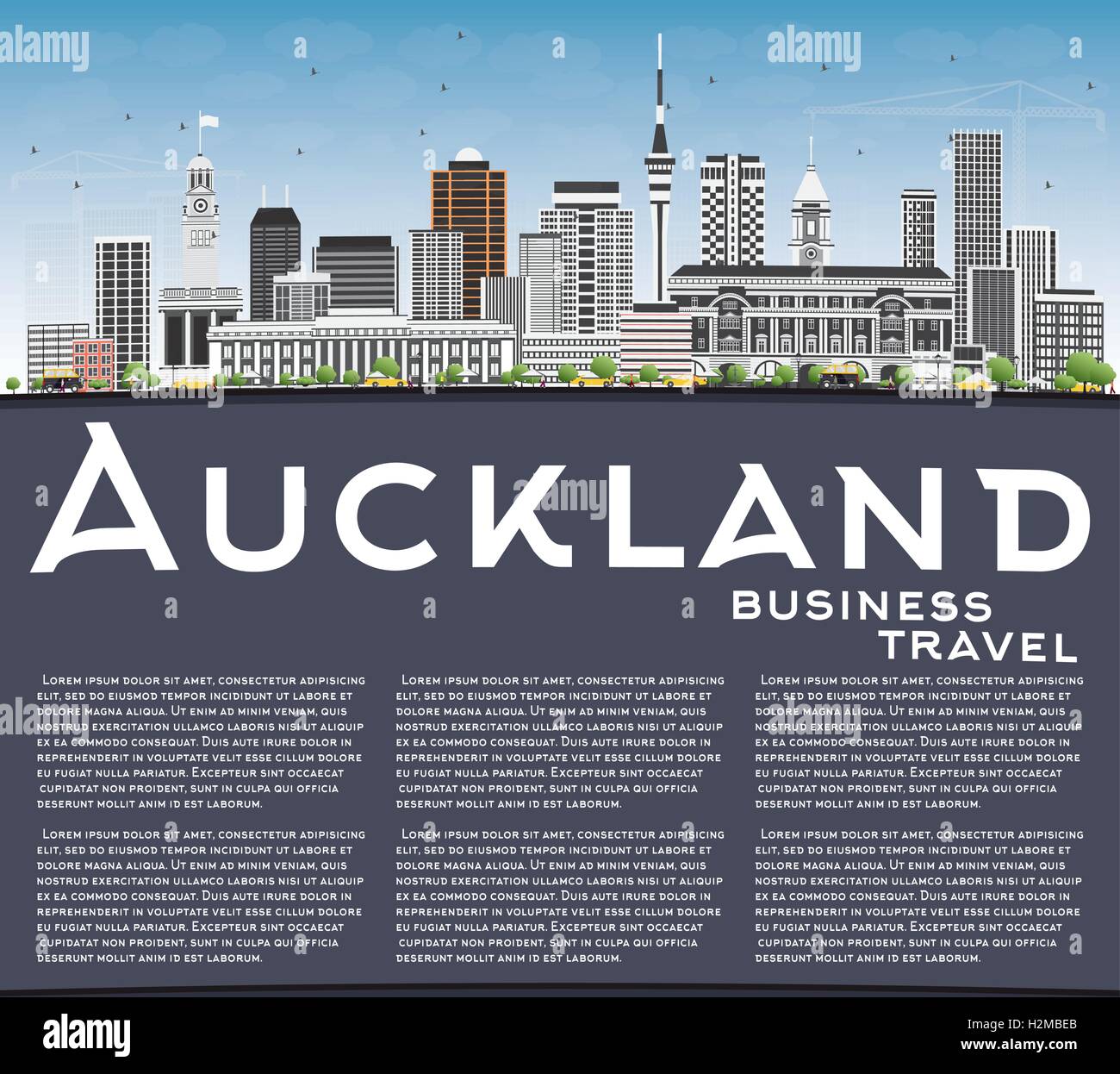 Auckland city skyline illustration hi-res stock photography and images ...