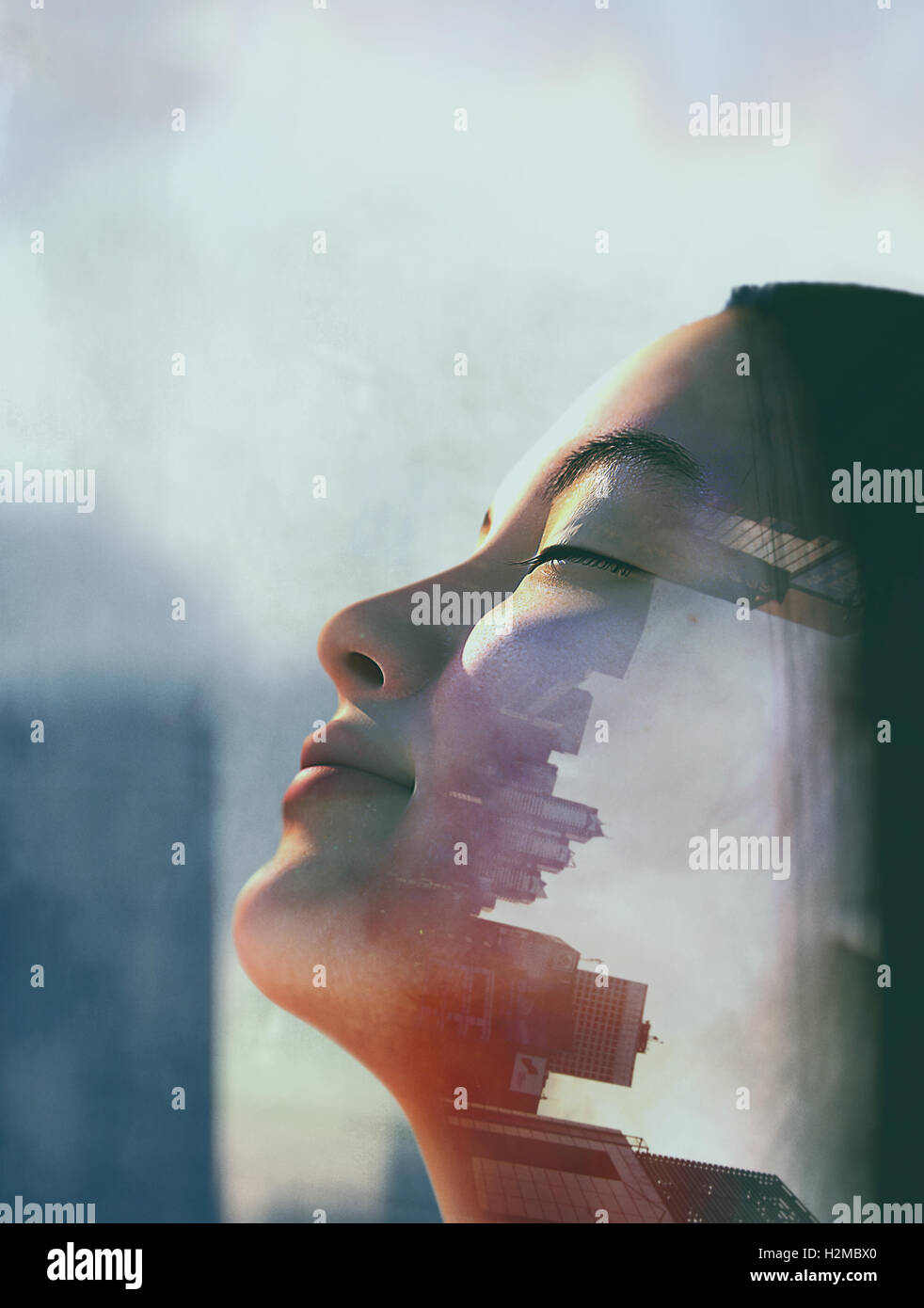 Double exposure hi-res stock photography and images - Alamy