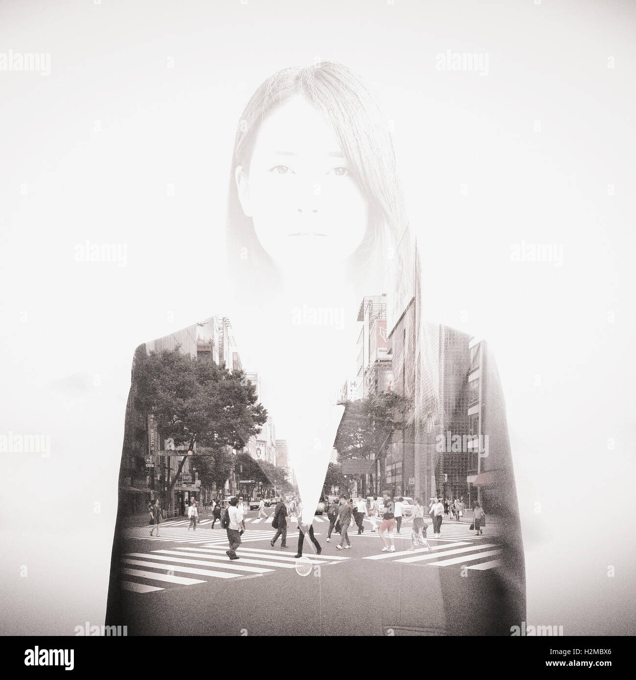 Double exposure people hi-res stock photography and images - Alamy