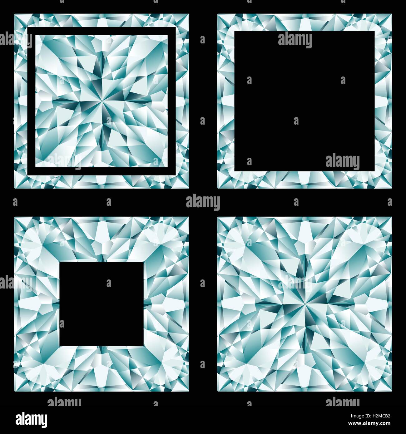 Diamond shapes set on black background Stock Vector Image & Art - Alamy