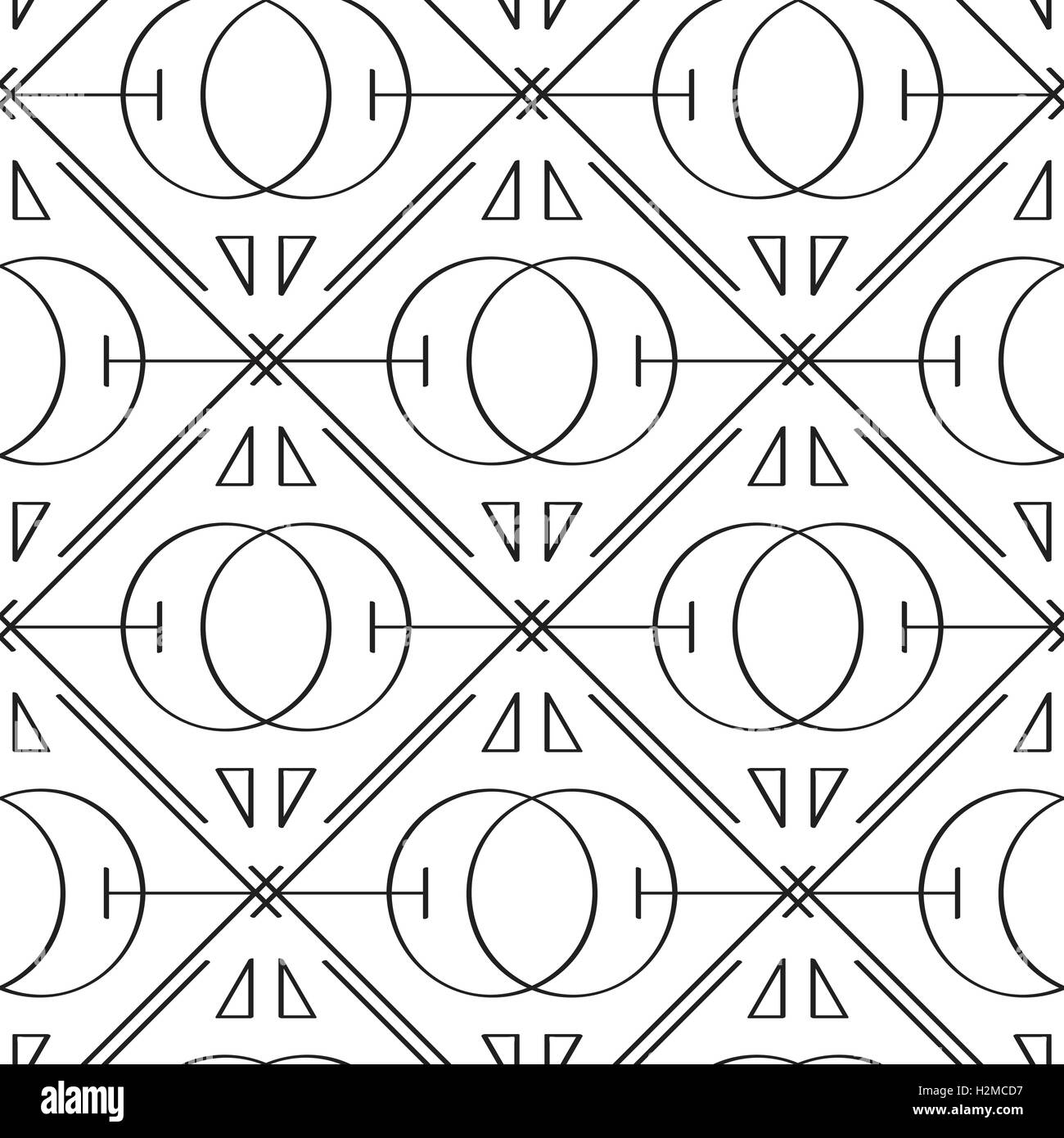 Sacred geometry seamless pattern on white background Stock Vector Image ...