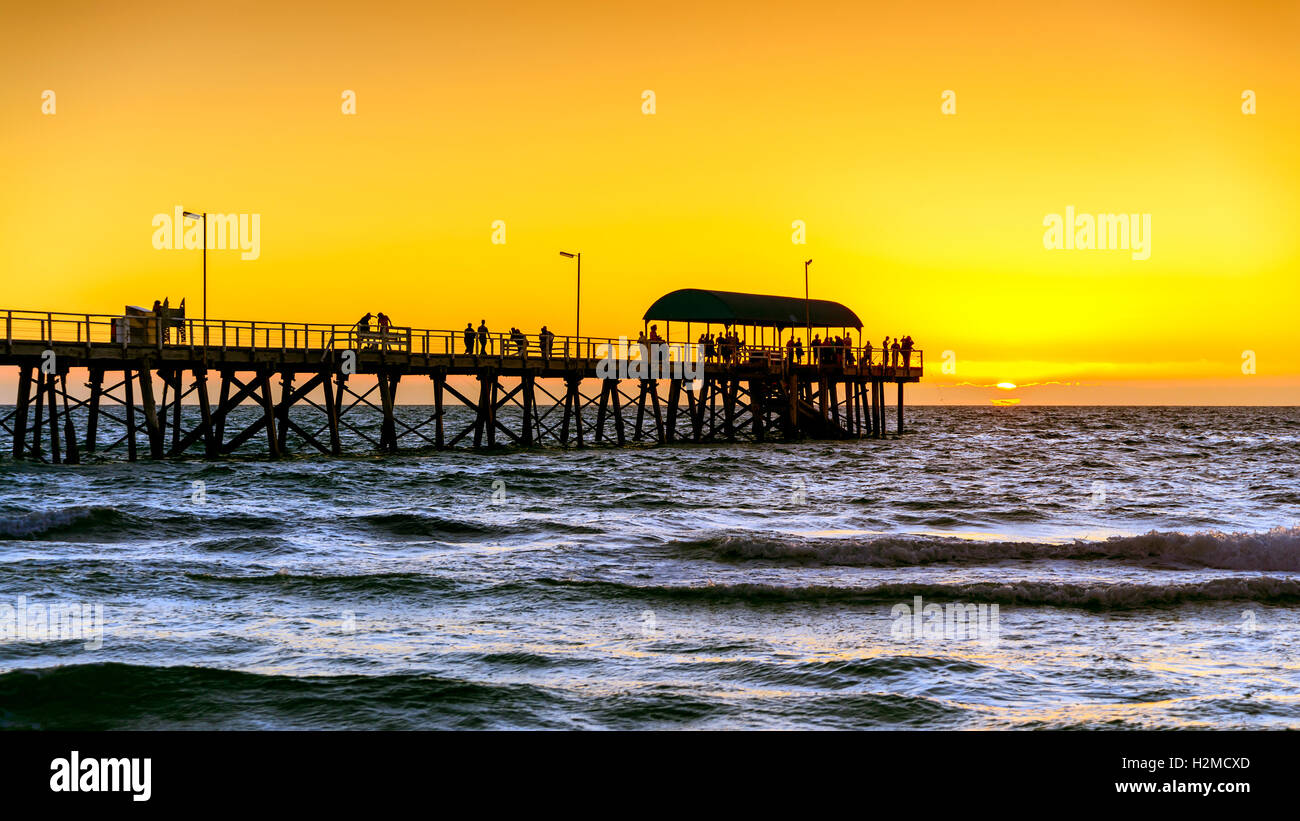 Henley Beach Jetty on a warm sunny evening Stock Photo - Alamy