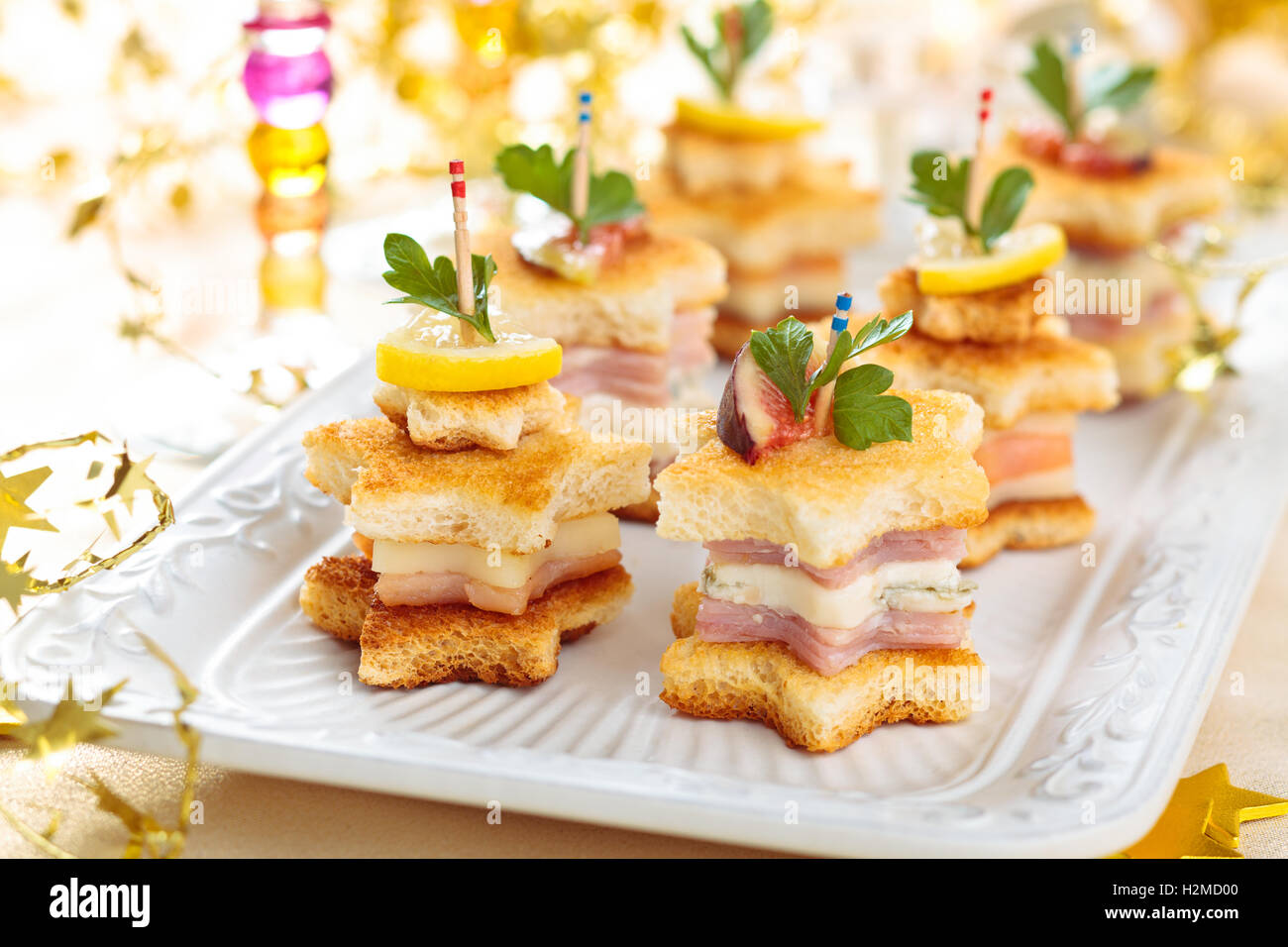 Star shaped toasts Stock Photo - Alamy