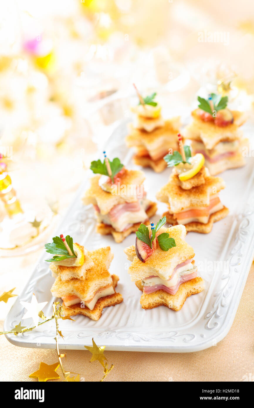 Star shaped toasts Stock Photo - Alamy