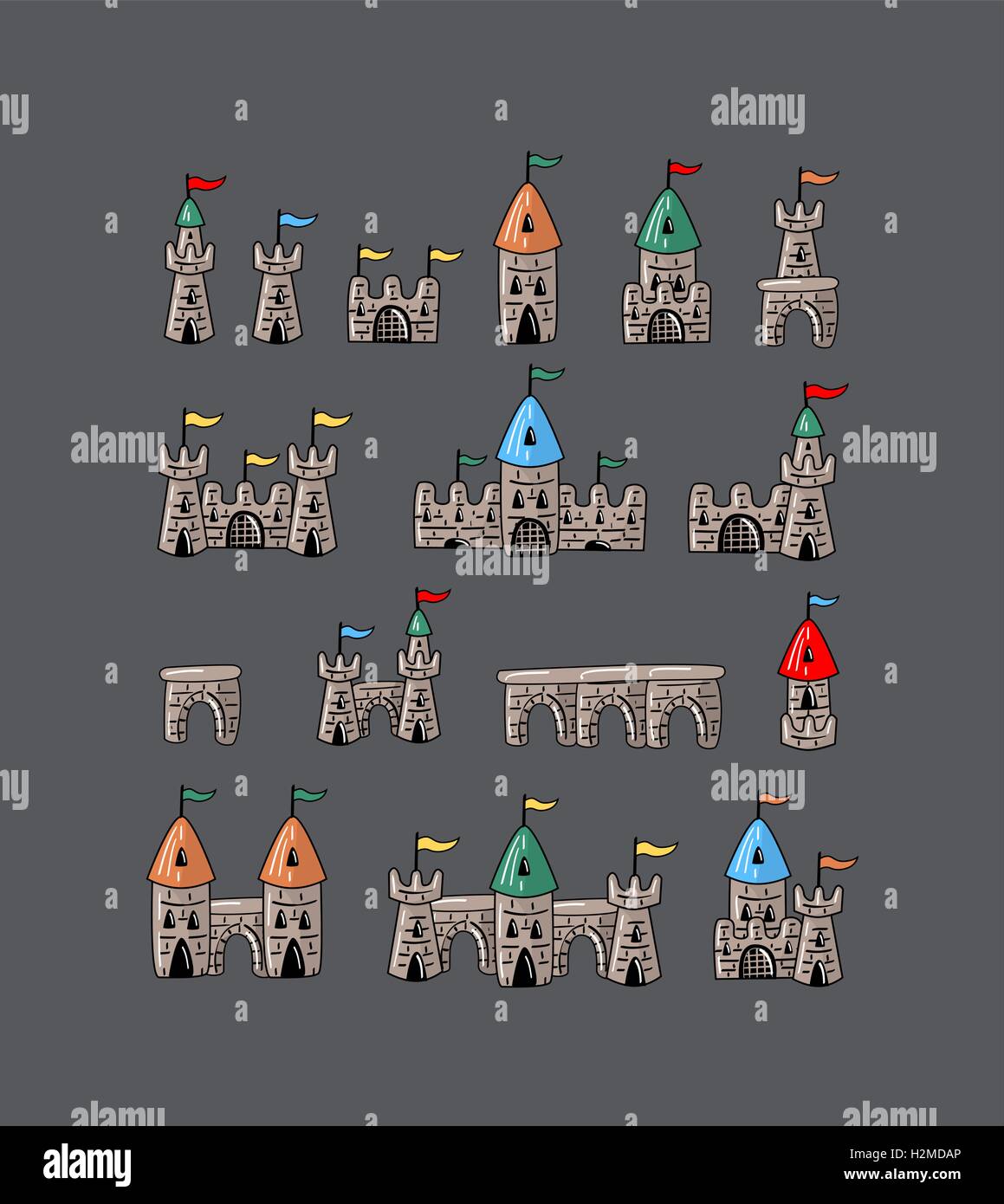 Cartoon castle hi-res stock photography and images - Alamy