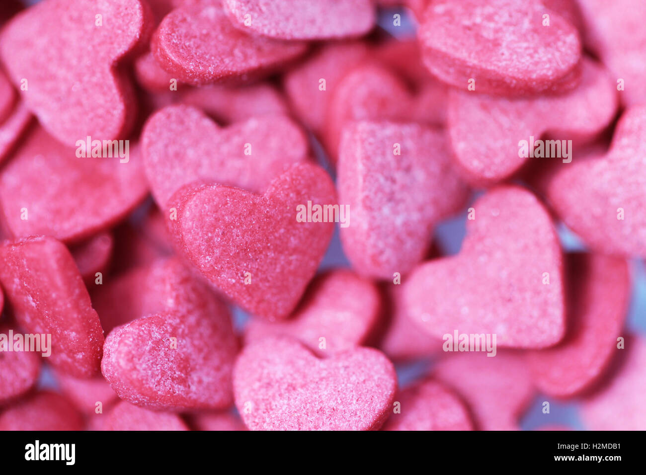 Hearts pink sweets background for valentine day Stock Photo - Alamy