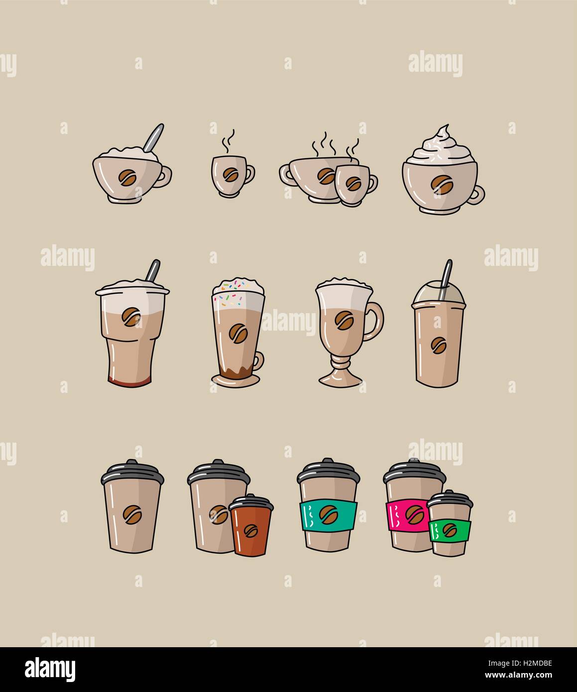 Cafe illustration vector vectors hi-res stock photography and images ...