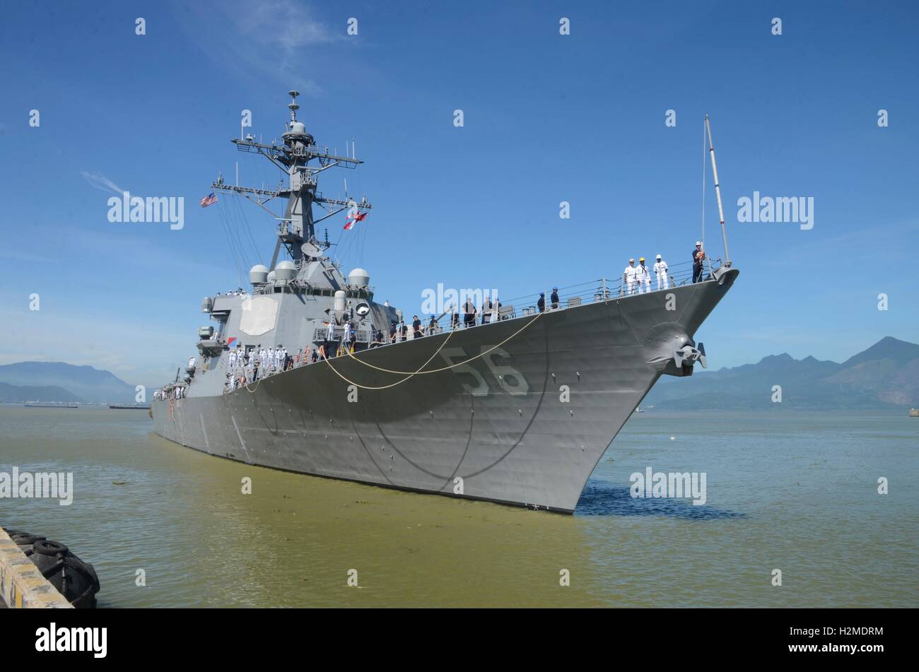 The USN Arleigh Burke-class guided-missile destroyer USS John S. McCain ...