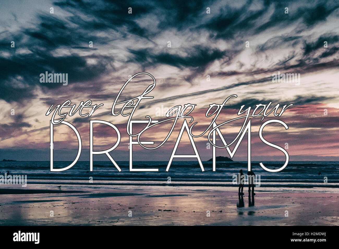 Inspirational motivational quote on a retro style background Stock ...