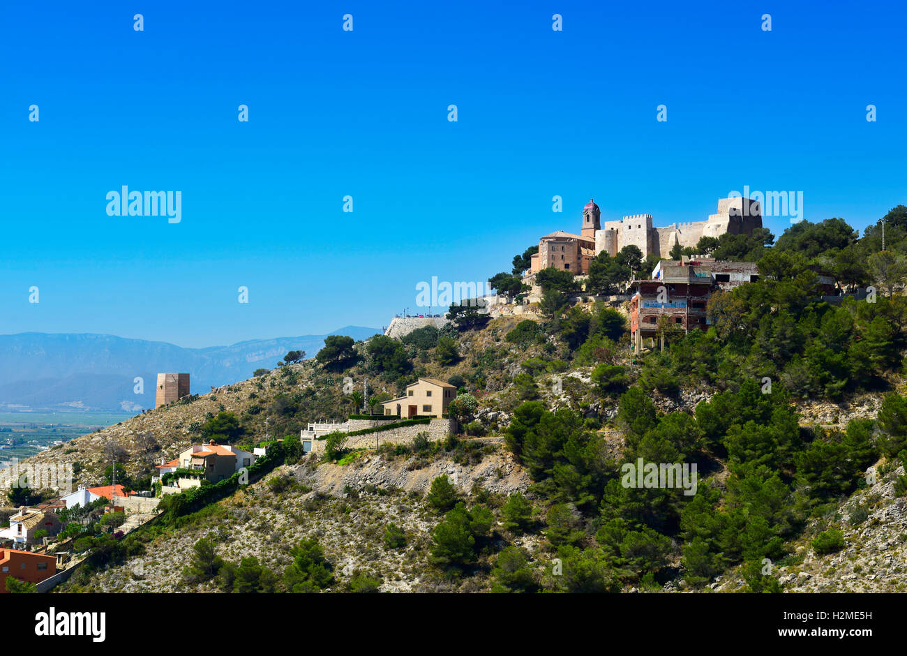 a view of the Sanctuary of the Virgen del Castillo, built between 1891 ...