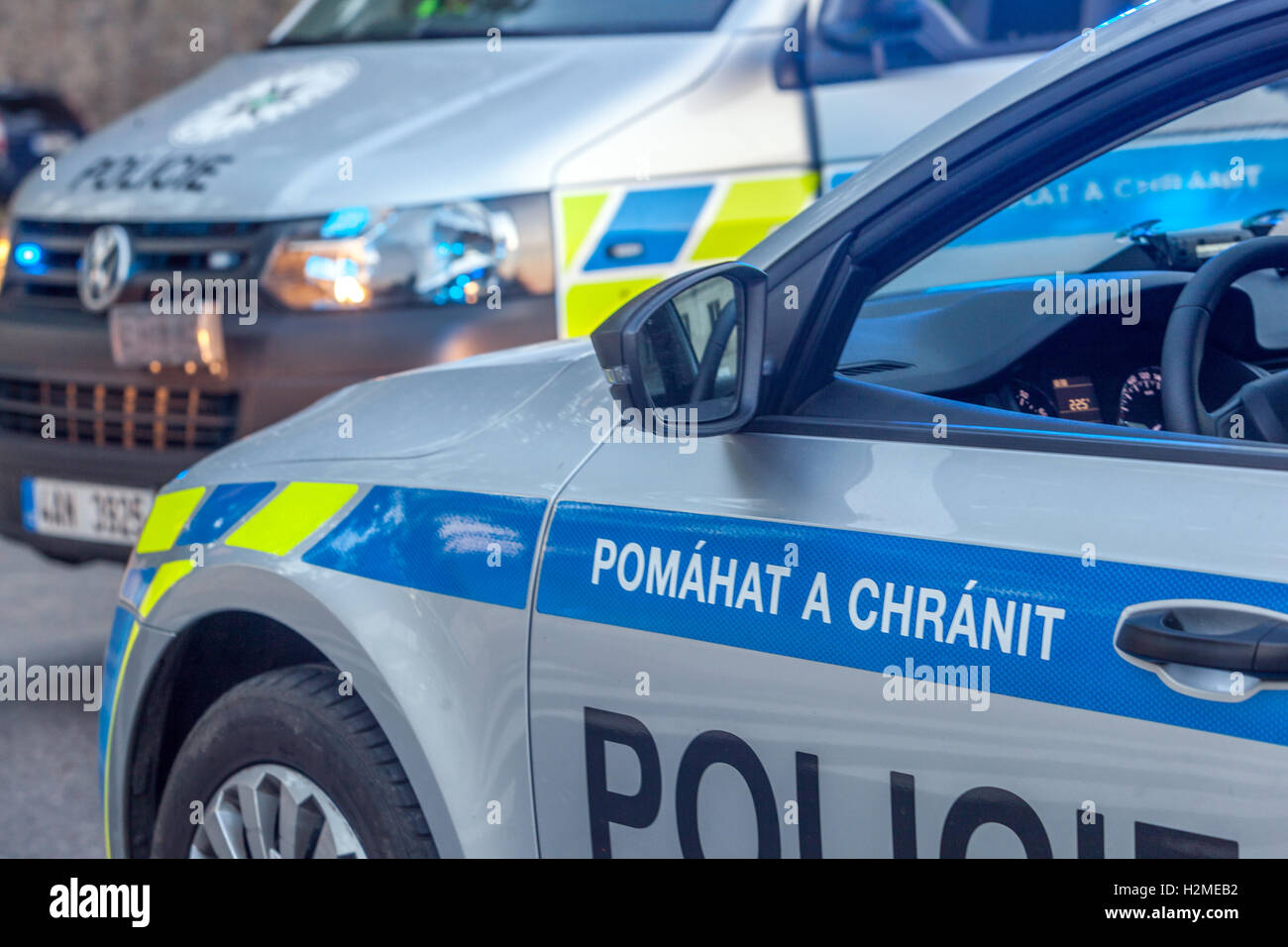 Czech Police car, Czech Republic Stock Photo - Alamy