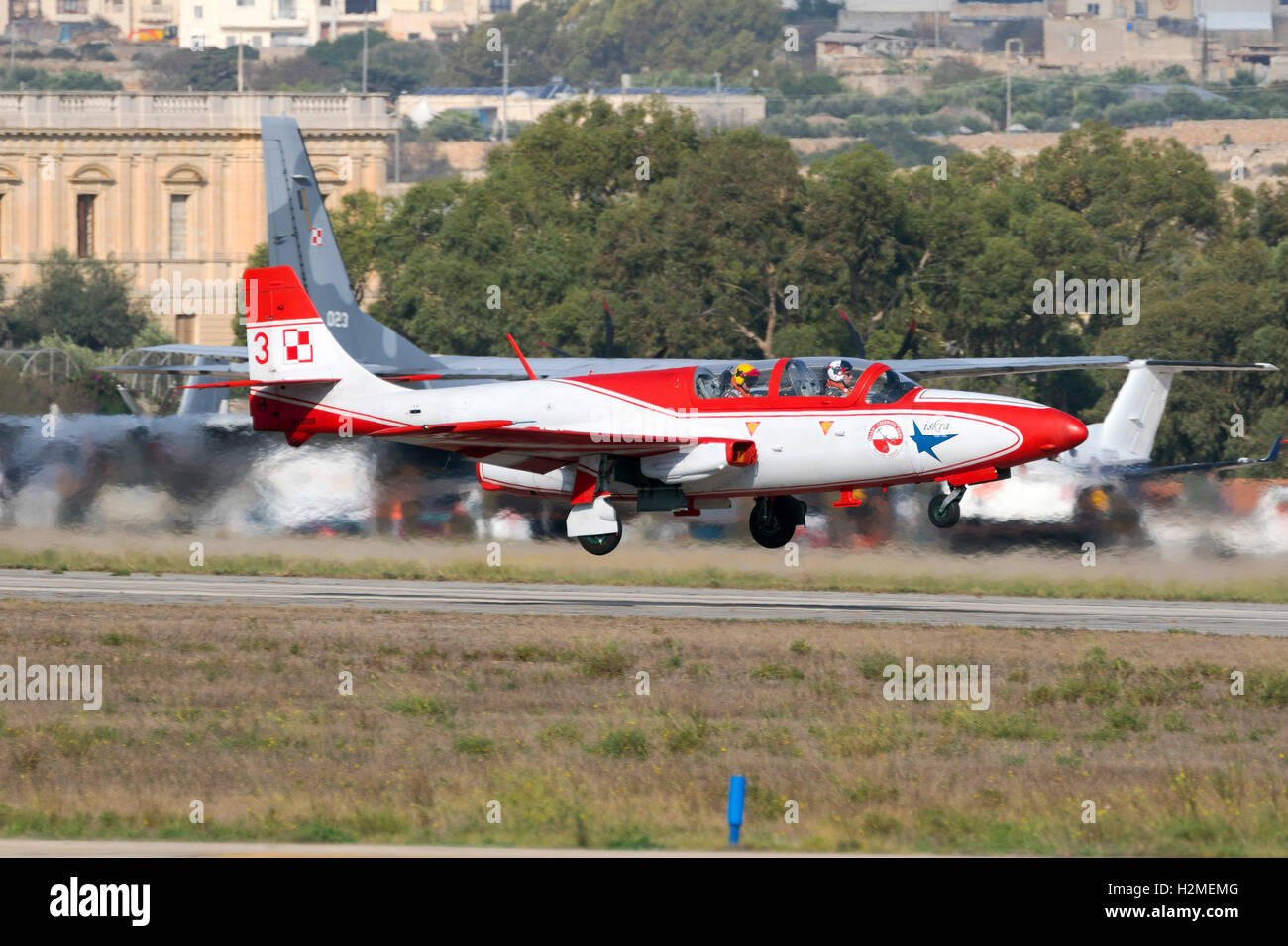 Polish Air Force PZL-Mielec TS-11 Iskra of the display Team Iskry ...