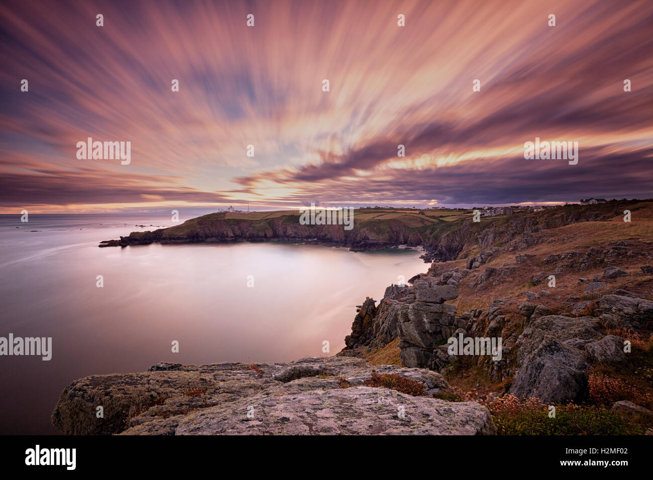 Lizard point sunset Cornwall UK Stock Photo - Alamy