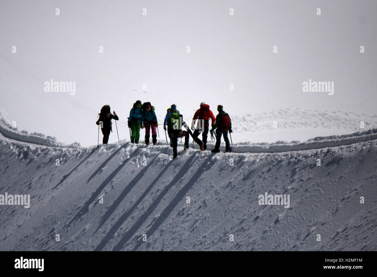 Bergsteiger, Mont Blanc-Massiv, Chamonix, Frankreich Stock Photo - Alamy