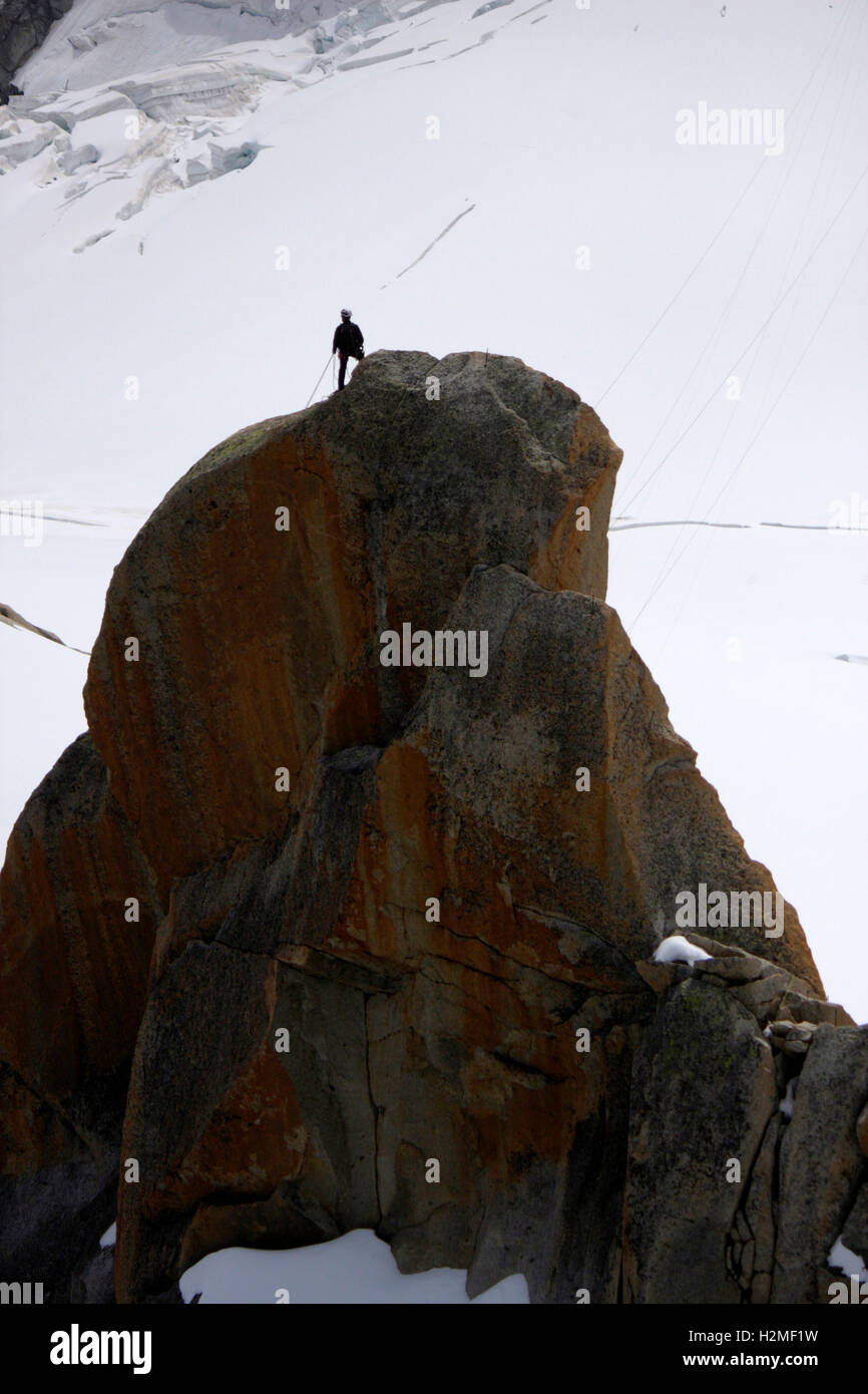 Bergsteiger, Mont Blanc-Massiv, Chamonix, Frankreich Stock Photo - Alamy
