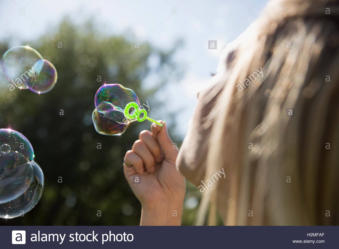 Woman with bubbles hi-res stock photography and images - Alamy
