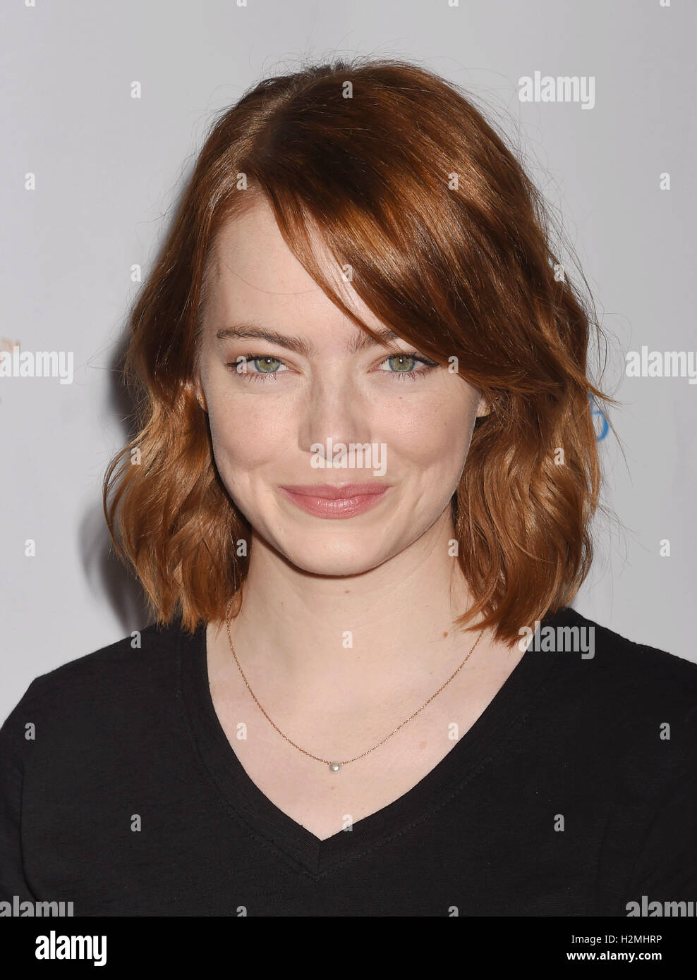 EMMA STONE US film actress in September 2016. Photo Jeffrey Mayer Stock ...