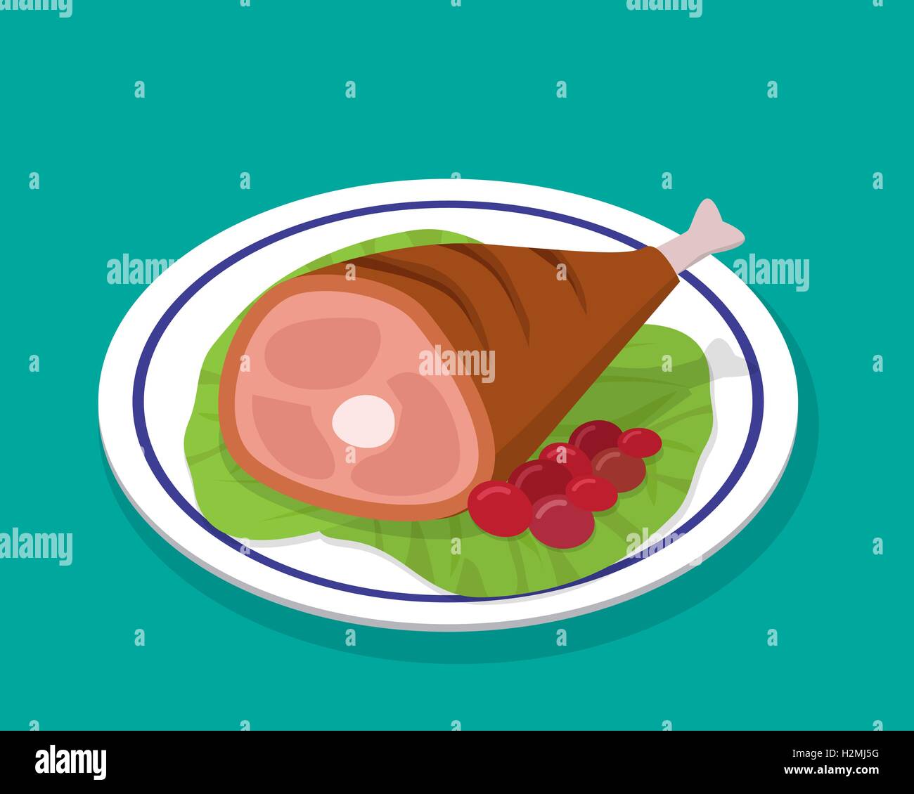 Grilled steak bacon salad Stock Vector Images - Alamy