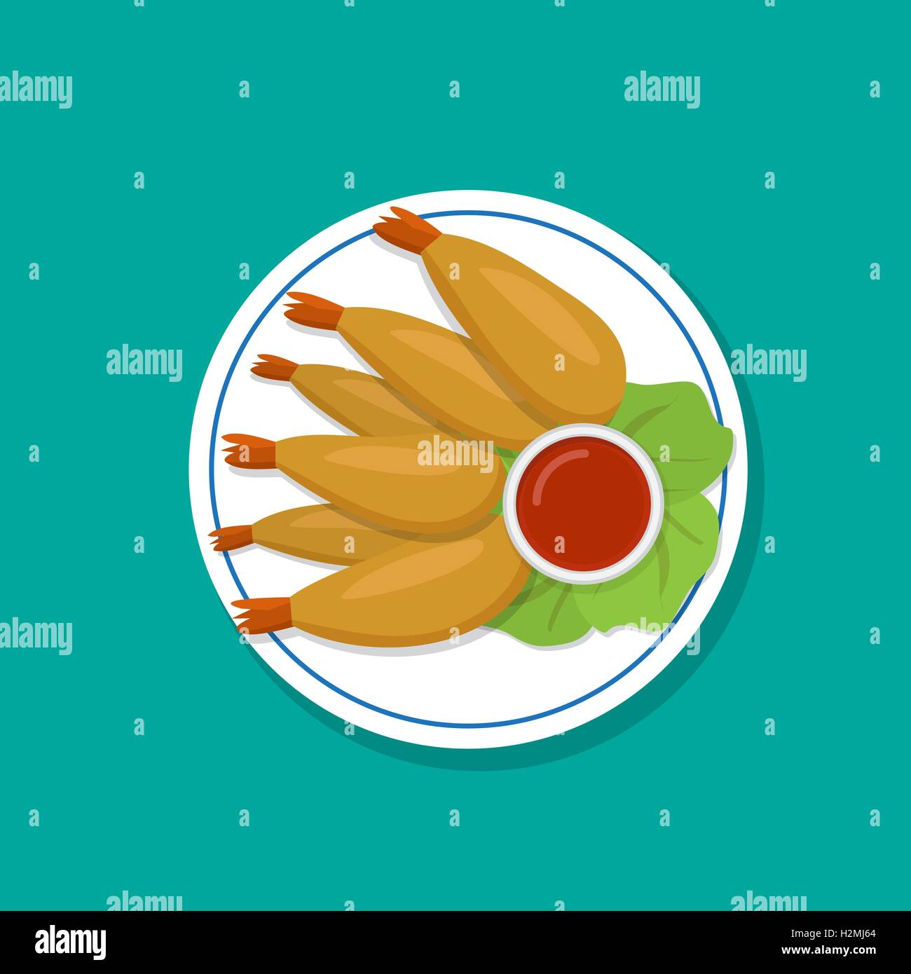 Top view on fried Stock Vector Images - Alamy