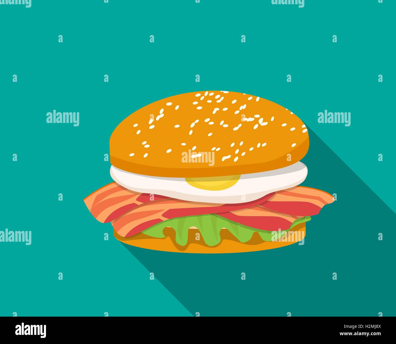 Poached egg sandwich Stock Vector Images - Alamy