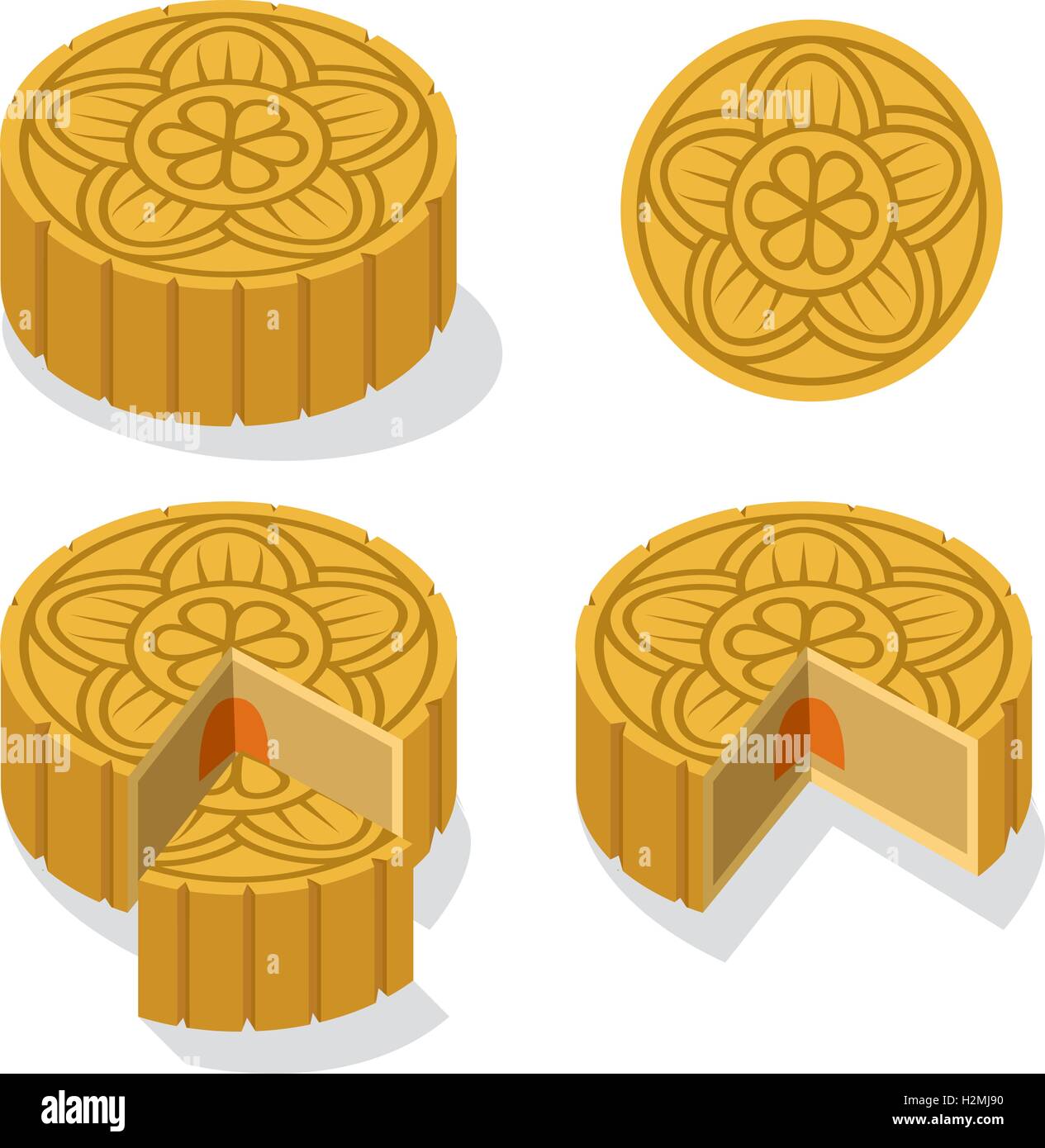 Mooncake vector hi-res stock photography and images - Alamy