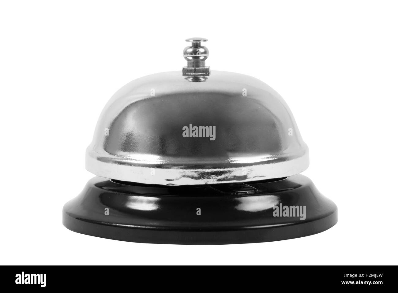 metalic ring bell on white Stock Photo - Alamy
