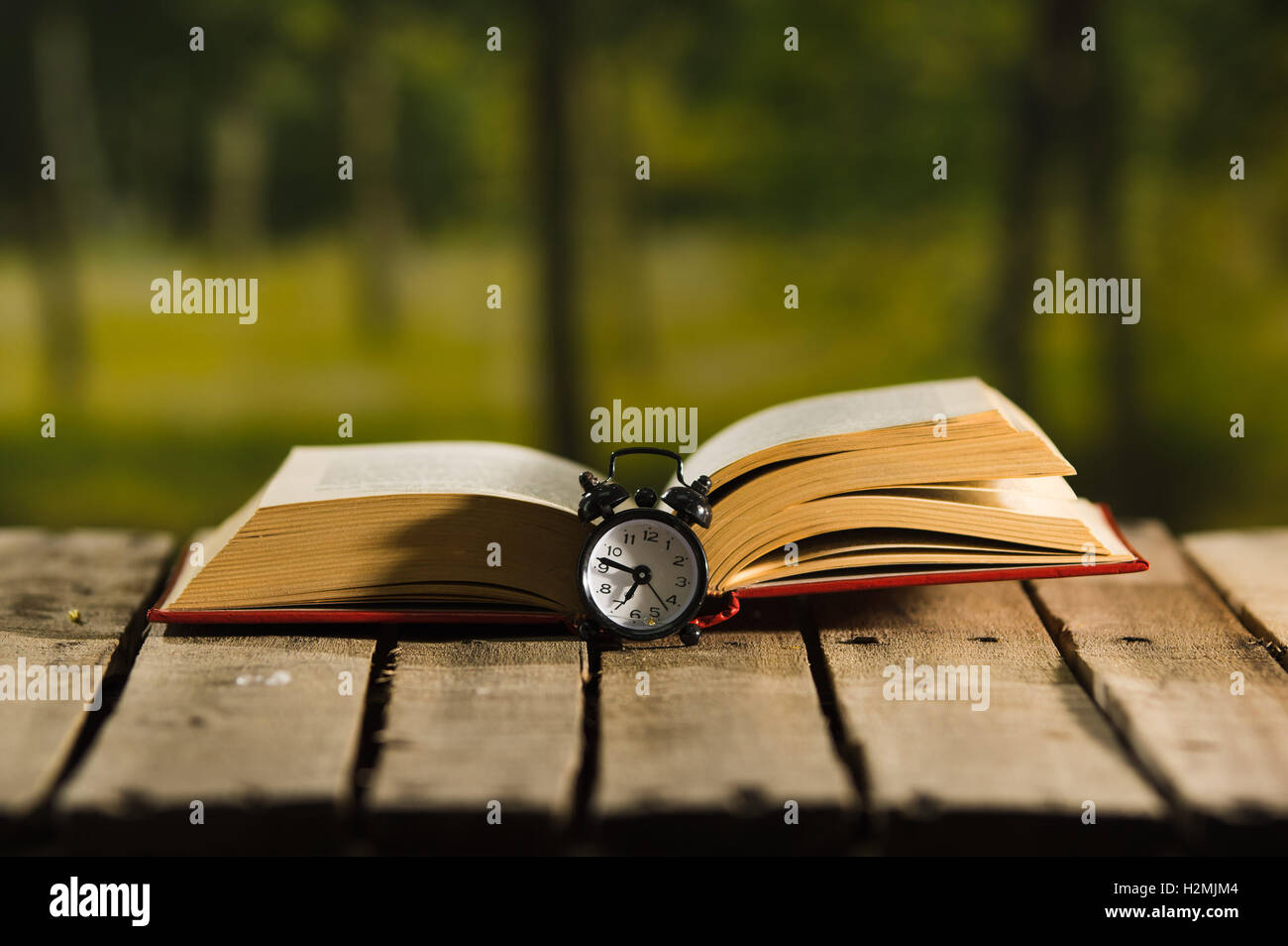 Open book lying next hi-res stock photography and images - Alamy