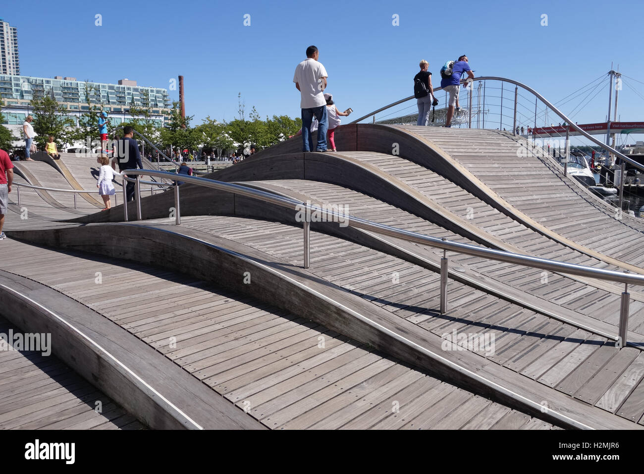 Toronto Waterfront Wavedecks Stock Photo - Alamy
